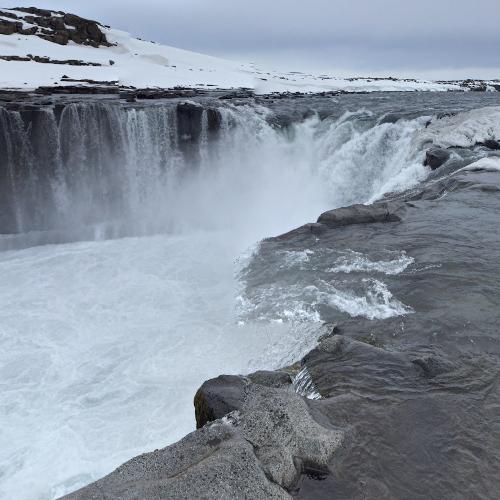 Selfoss (widest waterfall in Europe) in Grímsstaðir, Iceland (Google Maps)
