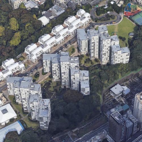 'US Embassy Housing' by Harry Weese in Tokyo, Japan (Google Maps)
