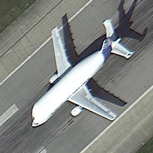 Airbus Beluga 1 takeoff from Airbus plant Hamburg in Hamburg, Germany ...