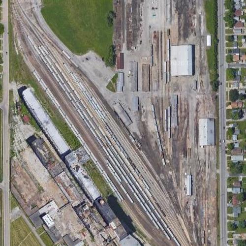 Shops Yard - Illinois & Midland Railroad in Springfield, IL (Google Maps)