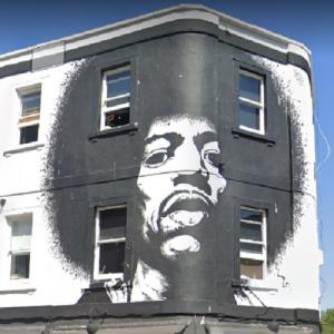Jimi Hendrix mural in Bristol, United Kingdom - Virtual Globetrotting