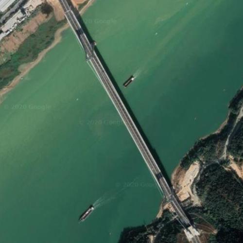 Yuecheng Xijiang Bridge in Yunfu, China (Google Maps)