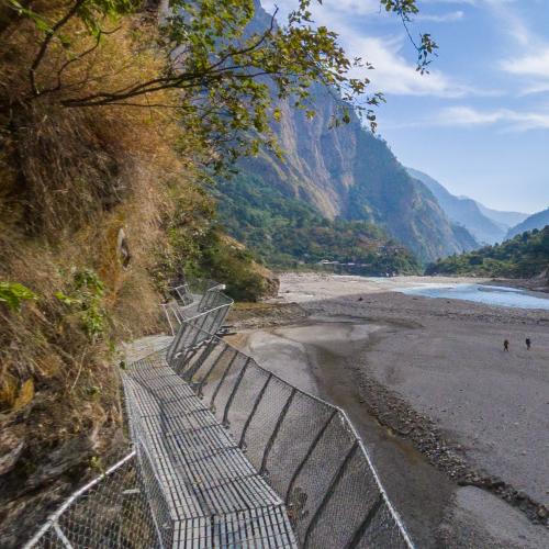 Gorkha Bridge in Sirdibas, Nepal (Google Maps)
