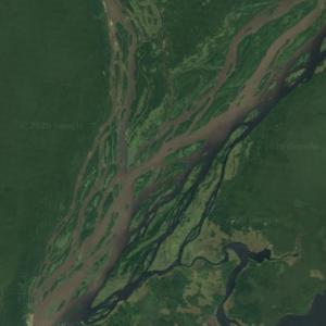Mouth of the Ubangi River in Irebu, Democratic Republic of the Congo ...