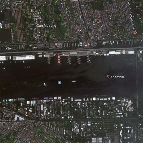 Don Muang Airport Flooded (2011) in Don Mueang, Thailand (Google Maps)