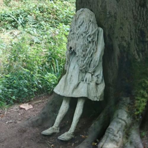 'Weeping Girls' by Laura Ford in Newbridge, United Kingdom (Google Maps)