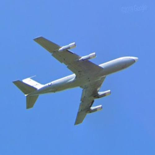 Boeing OC-135B Open Skies in Flight in Offutt AFB, NE (Google Maps)