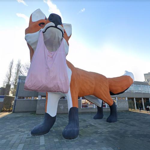 'Forest Fox' by Florentijn Hofman in Rotterdam, Netherlands (Google Maps)