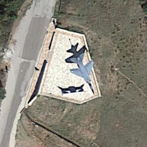 Dassault Mirage F1CG in Thermon, Greece (Google Maps) (#2)