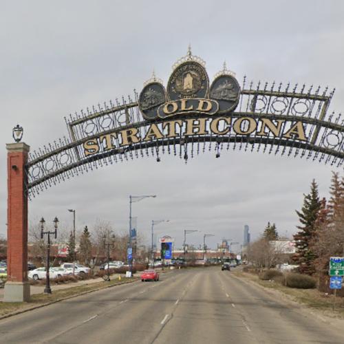 Old Strathcona gate in Edmonton, Canada (Google Maps)