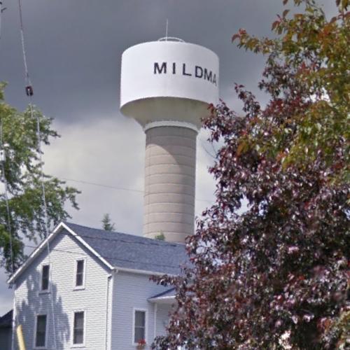Mildmay Water Tower in Mildmay, Canada (Google Maps)