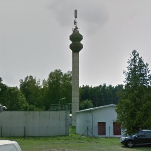 Babite water tower in Pinki, Latvia (Google Maps)