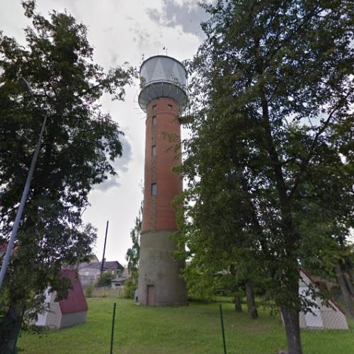Gulbene water tower in Gulbene, Latvia (Google Maps)