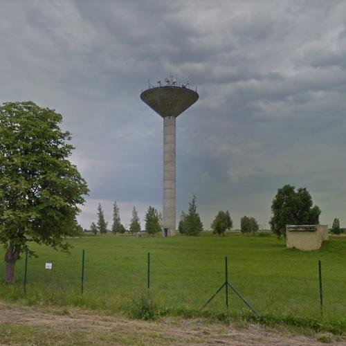 Joniskis water tower in Joniškis, Lithuania - Virtual Globetrotting