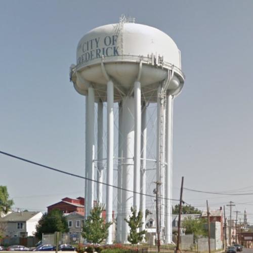 Frederick, S Carroll St, water tower in Frederick, MD - Virtual ...