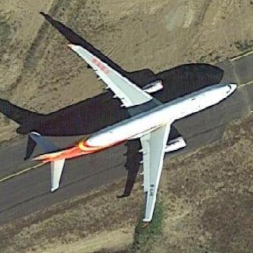 Airbus A330-300 in Louey, France (Google Maps)