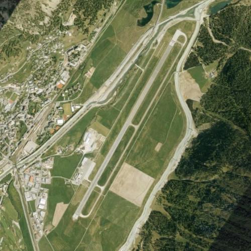 Samedan Airport in Pontresina, Switzerland (Google Maps)