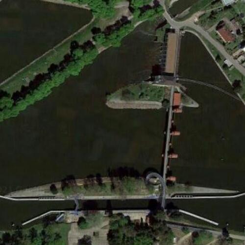 Nymburk small hydroelectric power station & lock in Nymburk, Czech ...