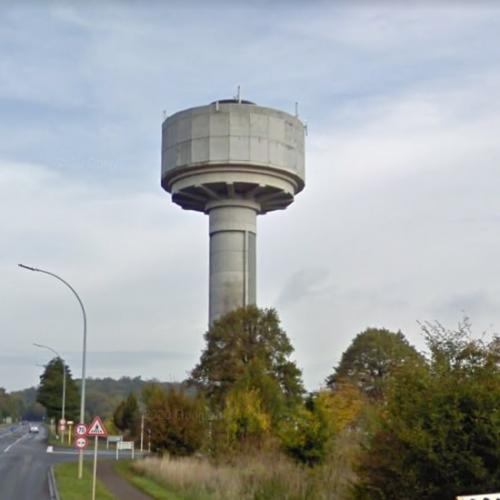 Contern water tower in Contern, Luxembourg (Google Maps)