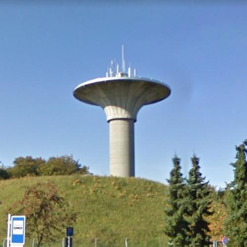 Senningerberg water tower in Senningerberg, Luxembourg (Google Maps)