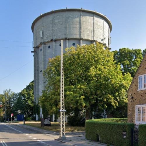 Brønshøj water tower in Brønshøj, Denmark (Google Maps)