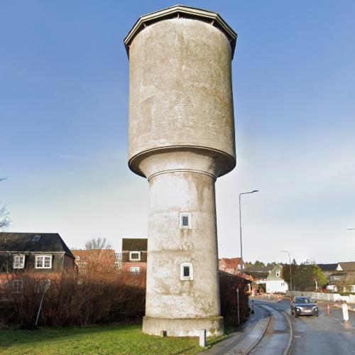 Nørresundby water tower in Aalborg, Denmark (Google Maps)