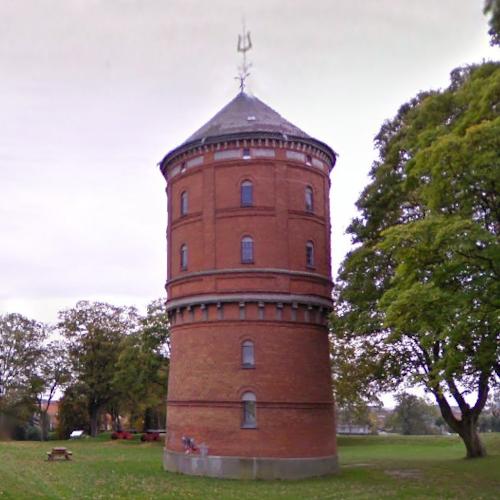 Nyborg water tower in Nyborg, Denmark (Google Maps)