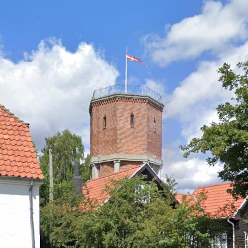 Strib water tower in Strib, Denmark (Google Maps)