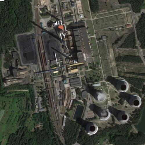 Siersza Power Station in Trzebinia, Poland (Google Maps)