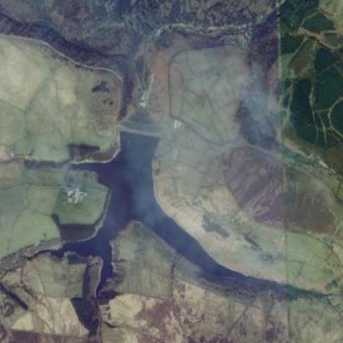 Sulby Reservoir Dam in Sulby, United Kingdom (Google Maps)