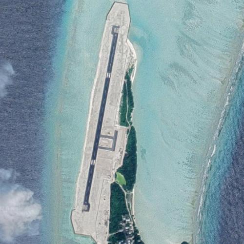 Funadhoo Airport in Funadhoo, Maldives (Google Maps)