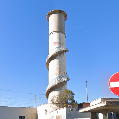 Rome (Via di Santa Bibiana) water tower in Rome, Italy (Google Maps)
