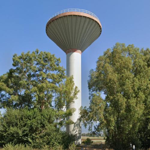 Pontinia, Strada Migliara, water tower in Pontinia, Italy (Google Maps)