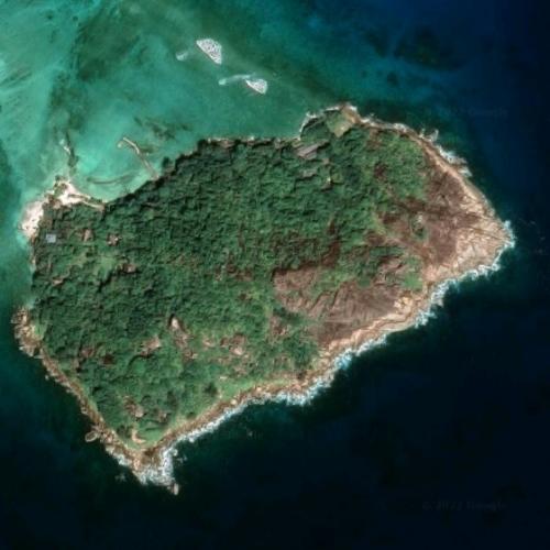 Round Island, Praslin in Victoria, Seychelles (Google Maps)
