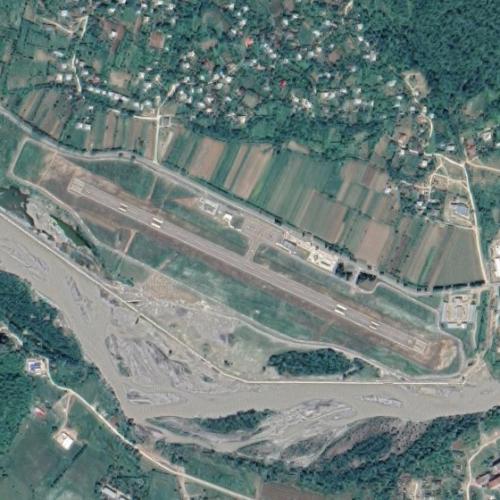 Ambrolauri Airport in Ambrolauri, Georgia (Google Maps)