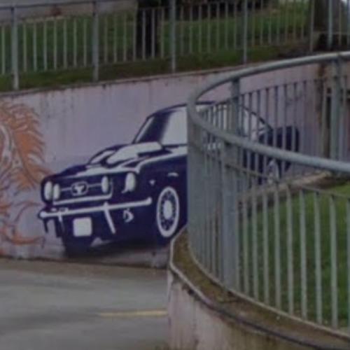 1965 Mustang Graffiti in Oviedo, Spain - Virtual Globetrotting