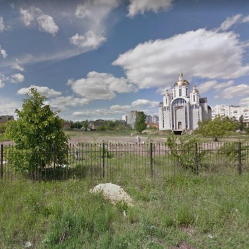 Bucha mass grave site in Bucha, Ukraine (Google Maps)