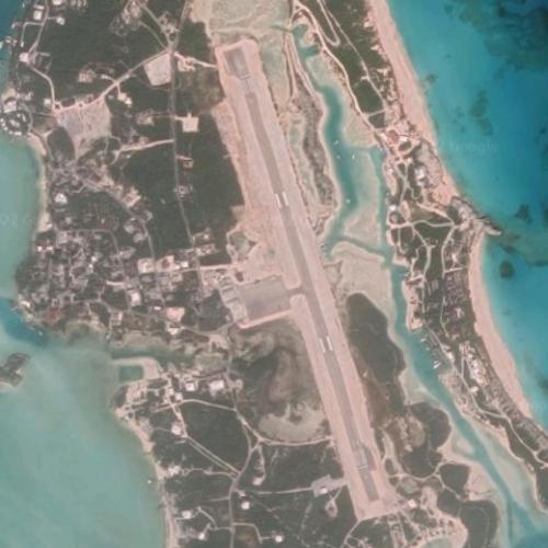 Staniel Cay Airport in Big Major Cay, Bahamas (Google Maps)