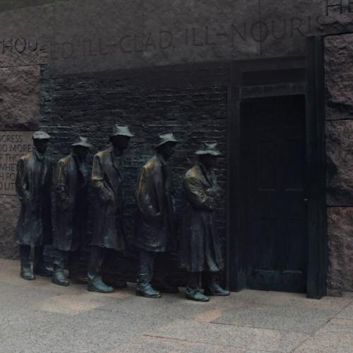 'Depression Bread Line' by George Segal in Washington, DC (Google Maps)