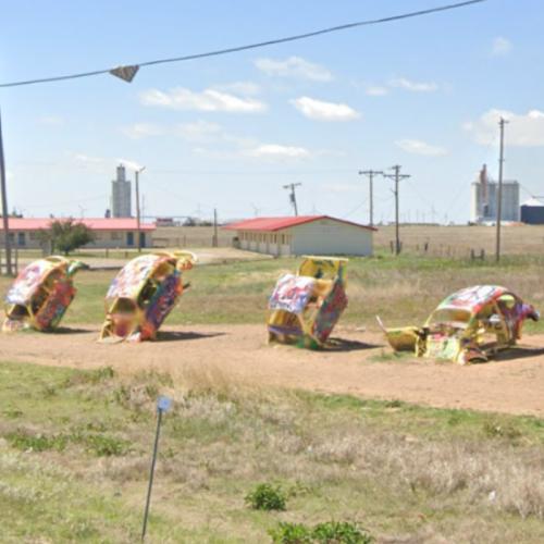 VW Slug Bug Ranch in Amarillo, TX (Google Maps)