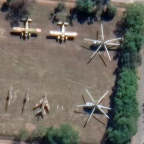 Aircraft static display in Lusaka, Zambia (Google Maps)