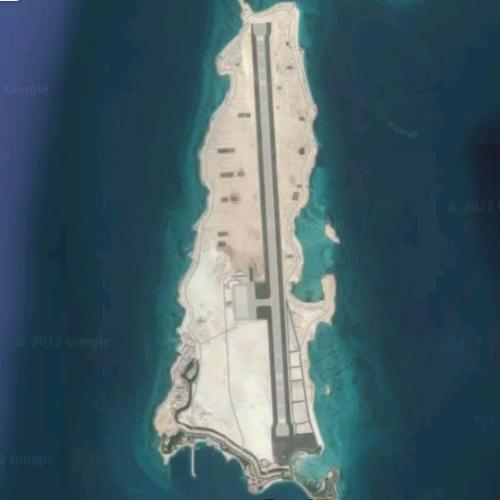 Lower Yasat Island Airport in Ras Ghumeis, United Arab Emirates (Google ...