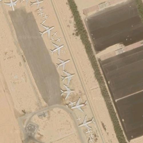 Stored aircraft in Jeddah, Saudi Arabia (Google Maps)