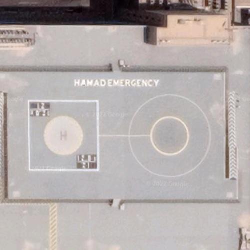 Hamad Emergency Heliport in Doha, Qatar (Google Maps)