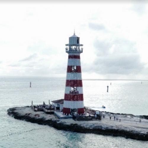 Ocean Cay lighthouse in Alice Town, Bahamas (Google Maps)