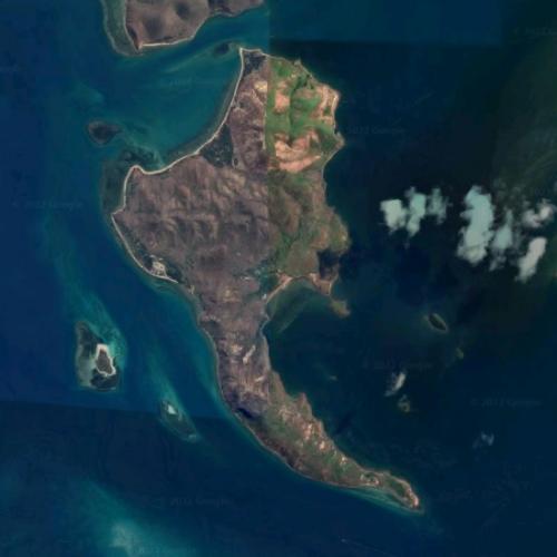 Île Hugon in Nouméa, New Caledonia (Google Maps)