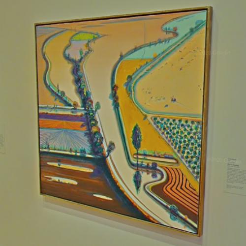 'Levee Farms' by Wayne Thiebaud in Washington, DC (Google Maps)