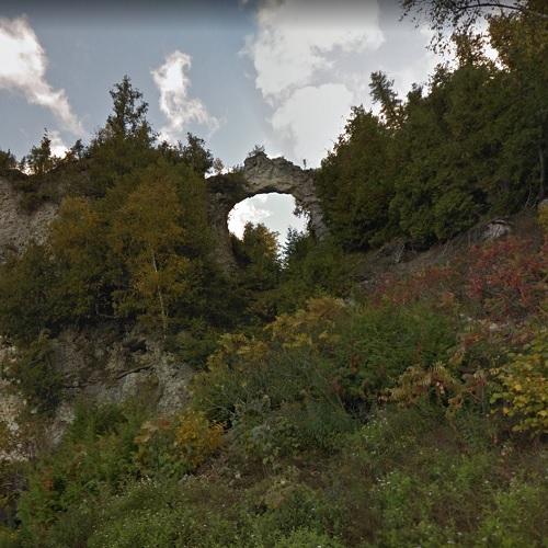 Arch Rock in Mackinac Island, MI (Google Maps)