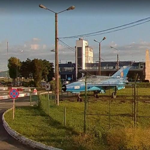 MiG-21UM in Targu Mures, Romania (Google Maps)