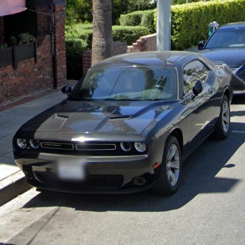 Dodge Challenger (Black) in West Hollywood, CA (Google Maps)